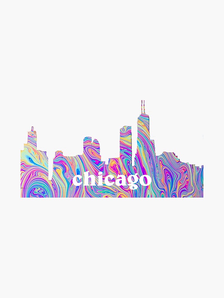 "Chicago Skyline" Sticker for Sale by 908188Aug | Redbubble