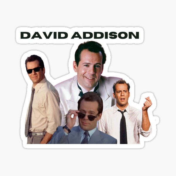 "Bruce Willis David Addison Moonlighting" Sticker for Sale by ...