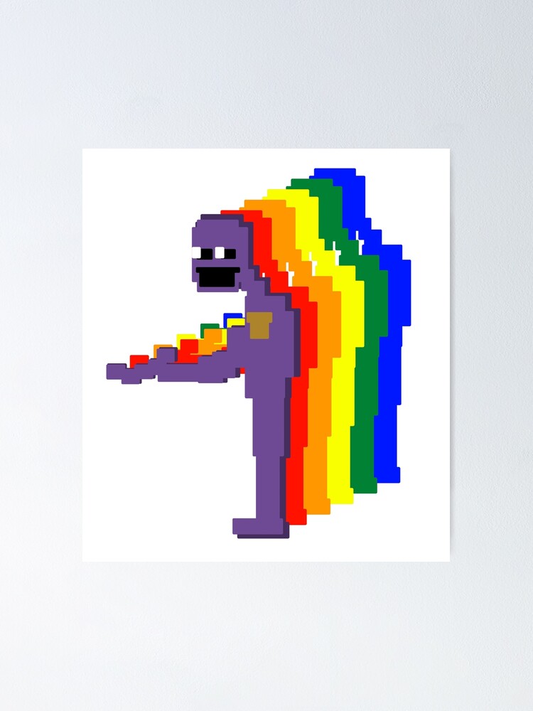 "FNAF Purple Guy Color 8-bit" Poster for Sale by mattwilldo | Redbubble