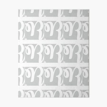"Letter R Elegant Cursive Calligraphy Initial Monogram" Art Board Print ...