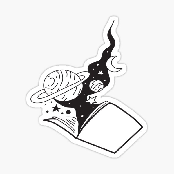 "Space book" Sticker for Sale by BookishSpace1 | Redbubble