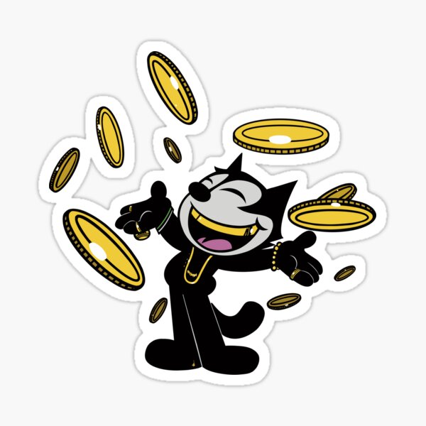 "Paid in Felix" Sticker for Sale by Stickergumbo | Redbubble