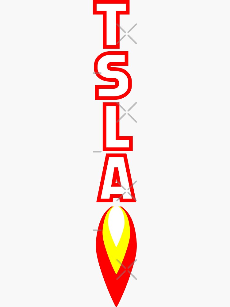 "TSLA" Sticker for Sale by Colorfulman | Redbubble