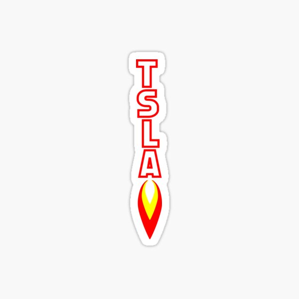 "TSLA" Sticker for Sale by Colorfulman | Redbubble