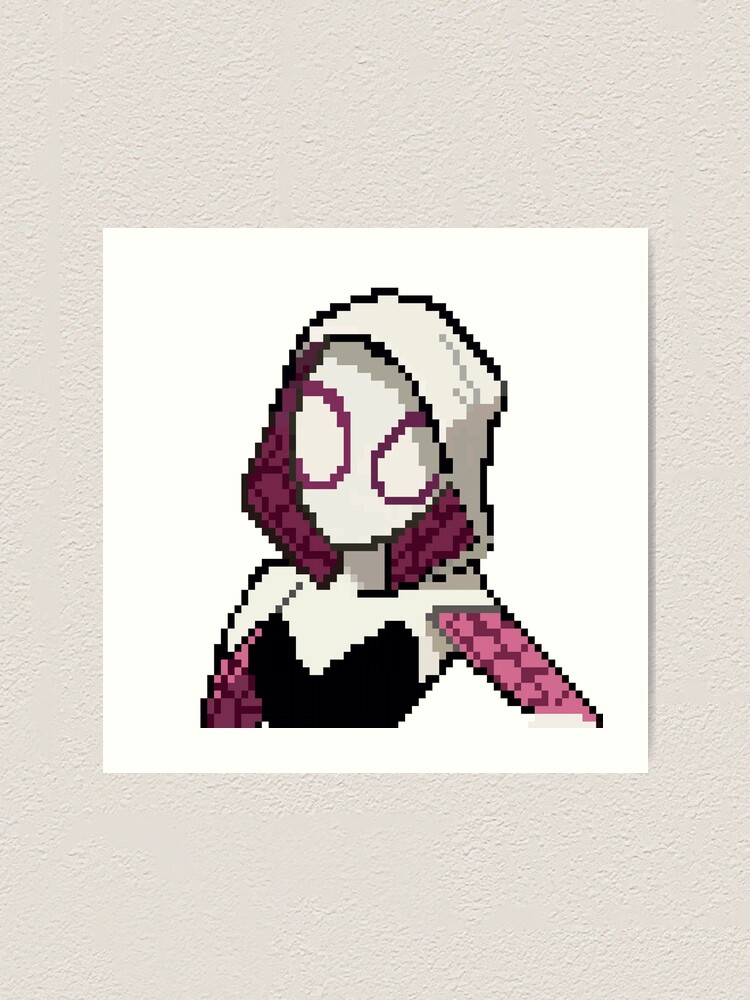 "Spider Gwen Pixel Art" Art Print for Sale by inbalcoolart | Redbubble
