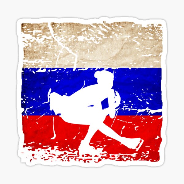 "Figure Skater with the Russian Flag" Sticker for Sale by 4Craig ...