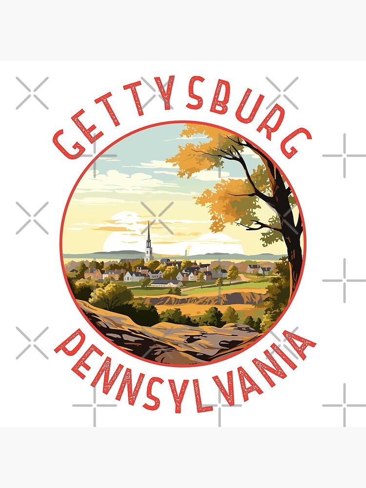 "Gettysburg Pennsylvania Retro Distressed Circle" Poster for Sale by ...