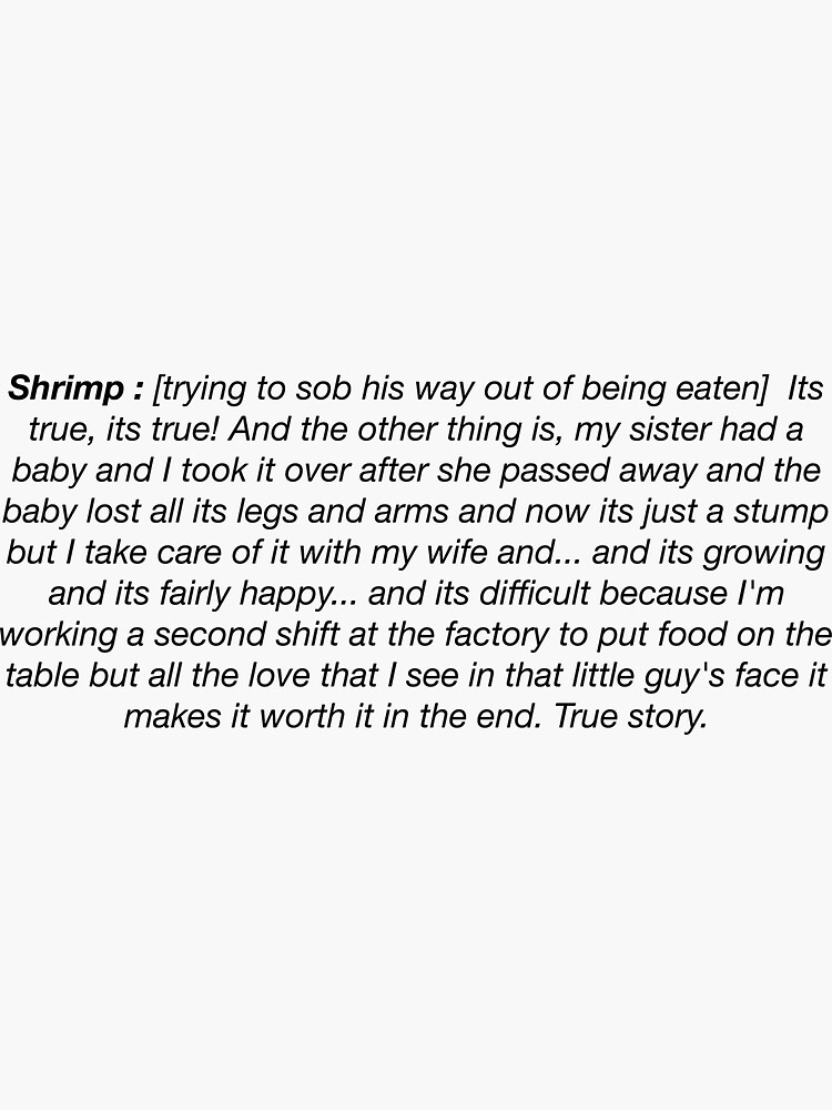 "My sister had a baby..Shark tale" Sticker for Sale by lexisabala ...