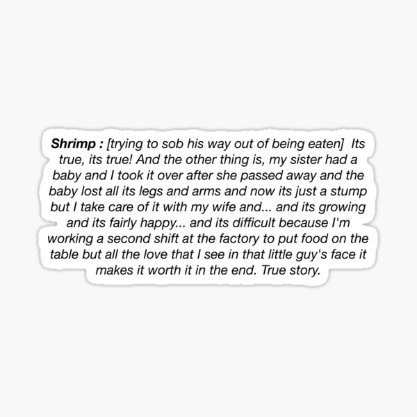 "My sister had a baby..Shark tale" Sticker for Sale by lexisabala ...