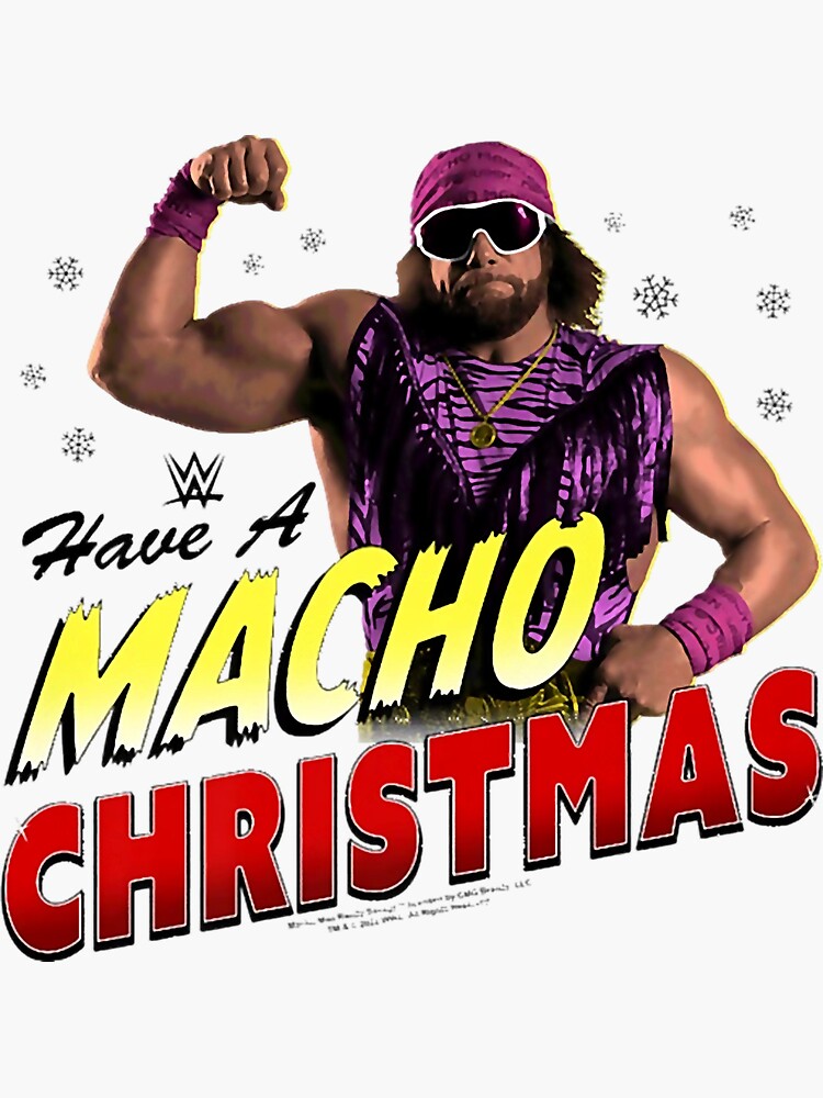 "Macho Man Randy Savage Have A Macho Christmas" Sticker for Sale by ...