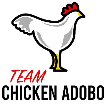 "TEAM CHICKEN ADOBO - Cute White Chicken " Sticker for Sale by ...