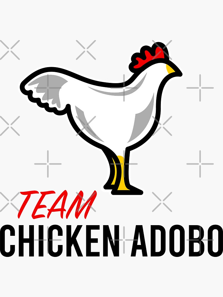 "TEAM CHICKEN ADOBO - Cute White Chicken " Sticker for Sale by ...