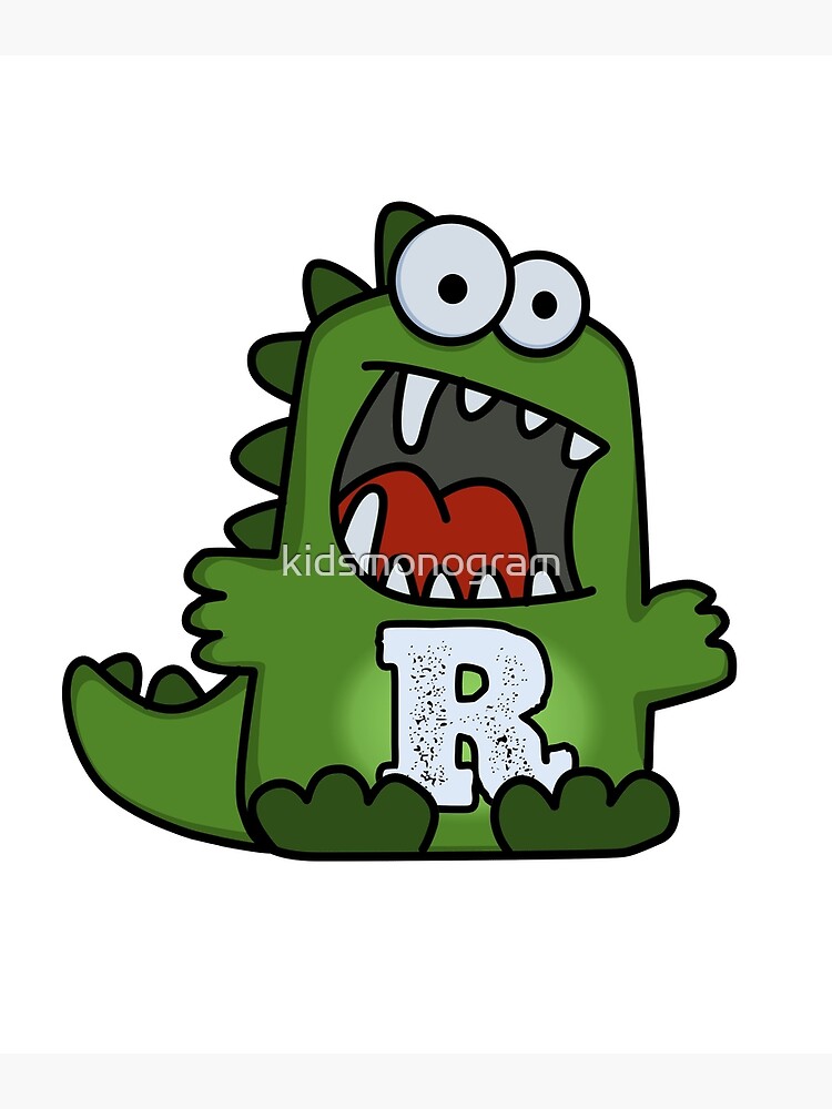 "Alphabet Letter R Rawrsome Green Dinosaur" Photographic Print for Sale ...