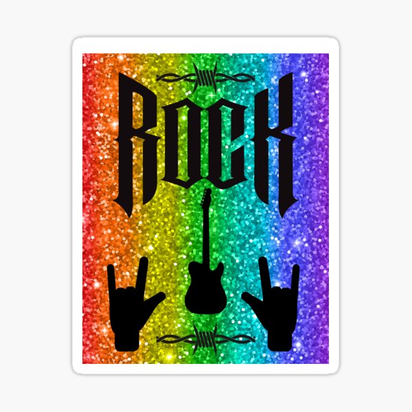"Rock On in Color" Sticker for Sale by FireflyGoddess | Redbubble