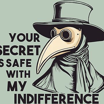 "Plague Doctor Mask - Indifference Quote" Sticker for Sale by ...