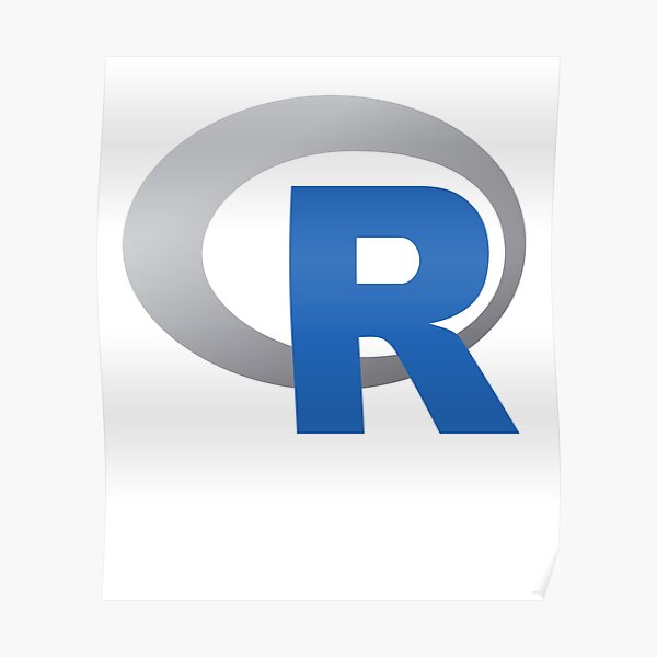 Póster «R Logotipo oficial Lenguaje de programación» de rainwater11 ...