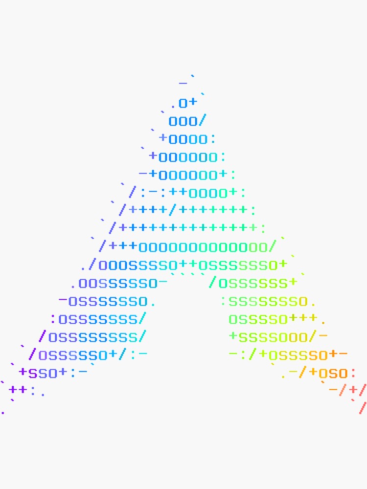 "Arch-Linux-Rainbow-ASCII-Logo--" Sticker by AbielCushman | Redbubble