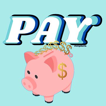 "Retro Style Pay Pig" Sticker for Sale by FetUphoria | Redbubble