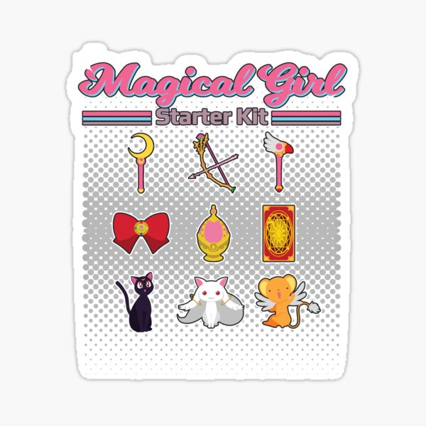 "Magical Girl Starter Kit" Sticker by Bubbleknight | Redbubble