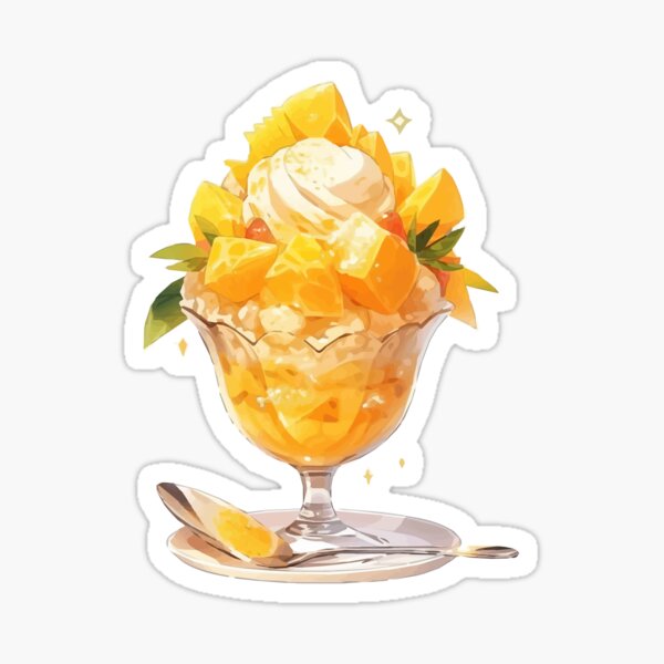 "Mango Ice Cream" Sticker for Sale by Dakoko865 | Redbubble