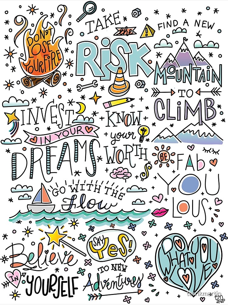 "Inspirational Doodle Poster" Poster for Sale by terrikmartin | Redbubble
