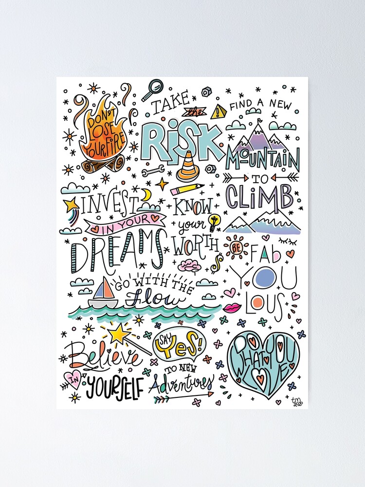 "Inspirational Doodle Poster" Poster for Sale by terrikmartin | Redbubble
