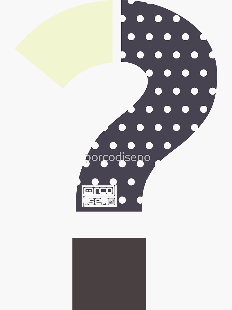 "Question ? Mark Ladies Girls Polka Dots Girly Cute" Sticker for Sale ...