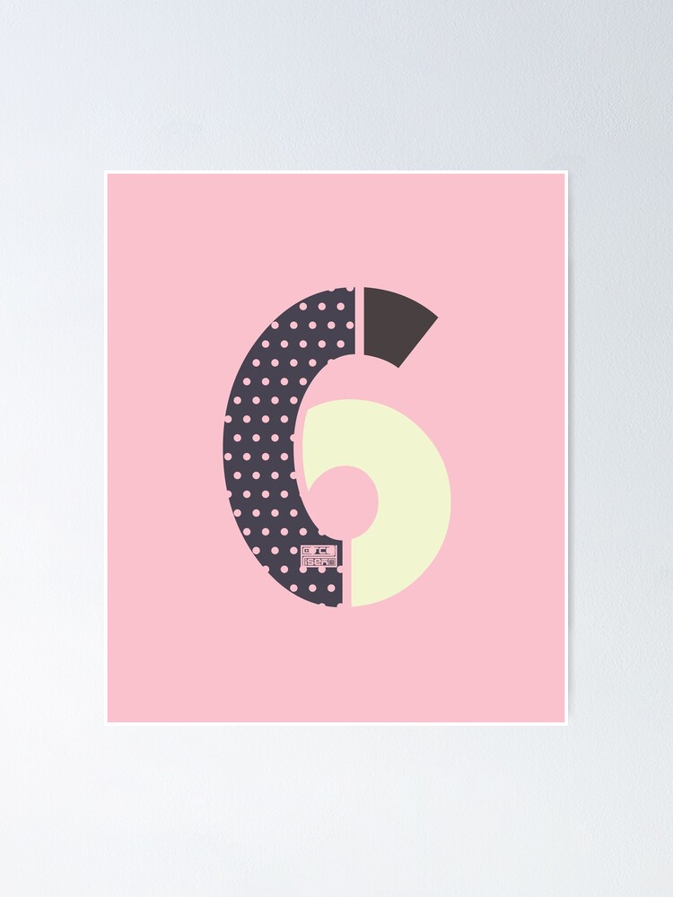 "Number 6 Six Ladies Girls Polka Dots Girly Cute" Poster by porcodiseno ...