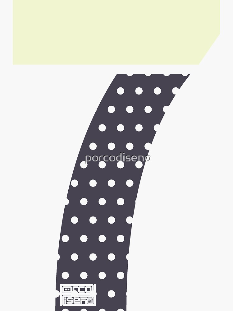"Number 7 Seven Ladies Girls Polka Dots Girly Cute" Sticker for Sale by ...