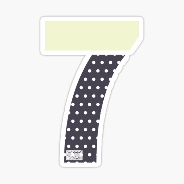 "Number 7 Seven Ladies Girls Polka Dots Girly Cute" Sticker for Sale by ...