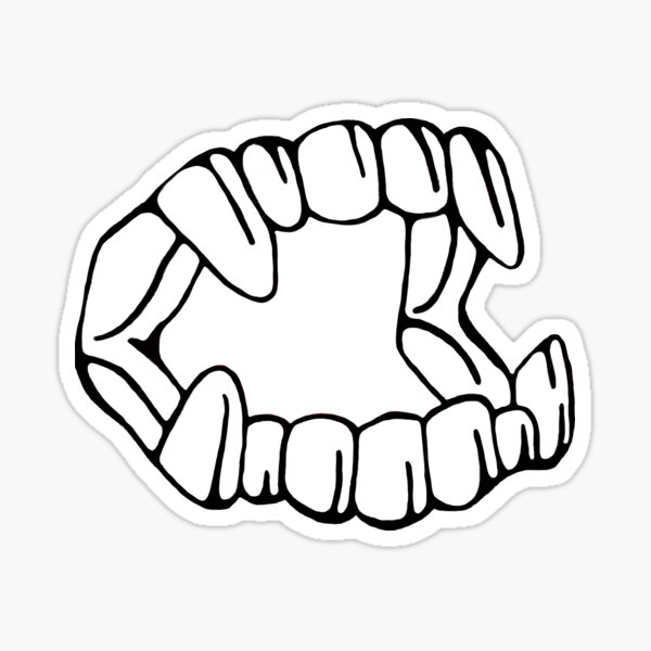 "Vampire Fangs" Sticker for Sale by amarie98 | Redbubble