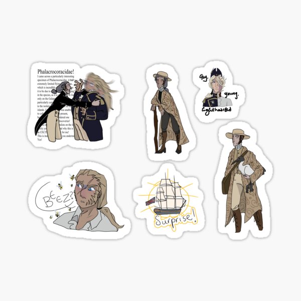 "Master and Commander Sticker Set" Sticker for Sale by Laclover ...