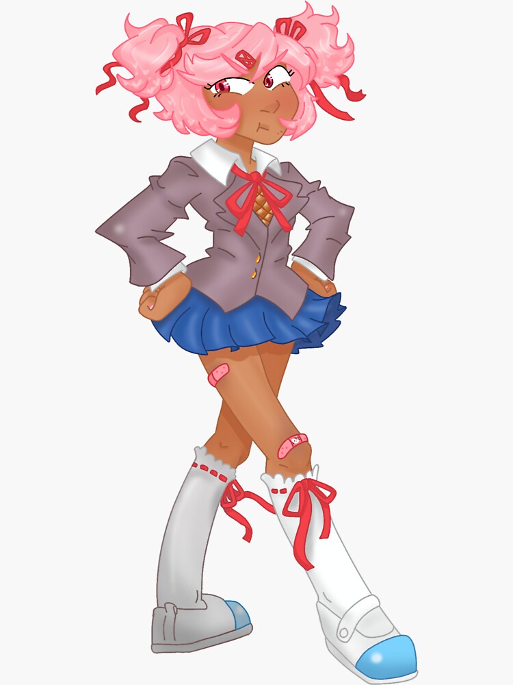 "Natsuki DDLC" Sticker for Sale by TiredPanArtist | Redbubble