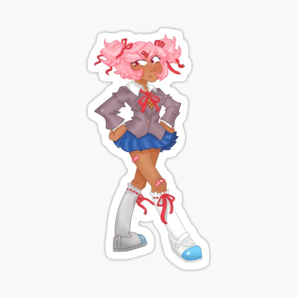 "Natsuki DDLC" Sticker for Sale by TiredPanArtist | Redbubble