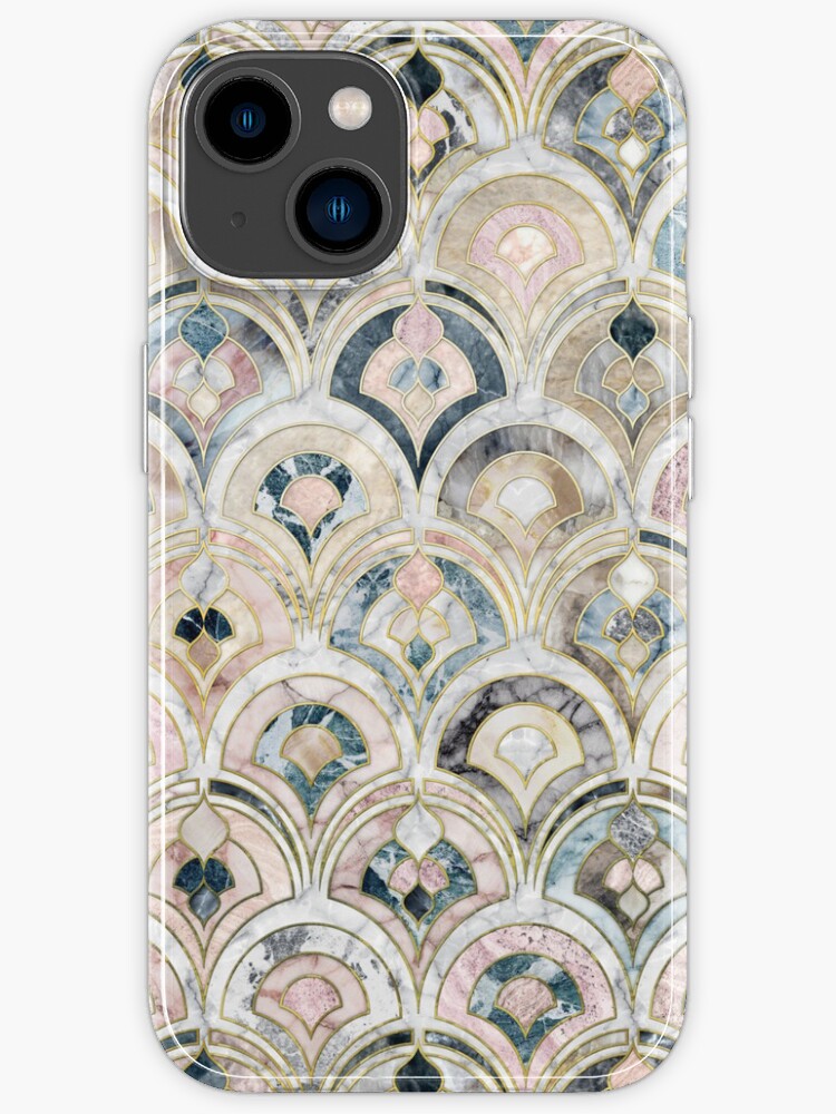 "Art Deco Marble Tiles in Soft Pastels" iPhone Case for Sale by micklyn ...
