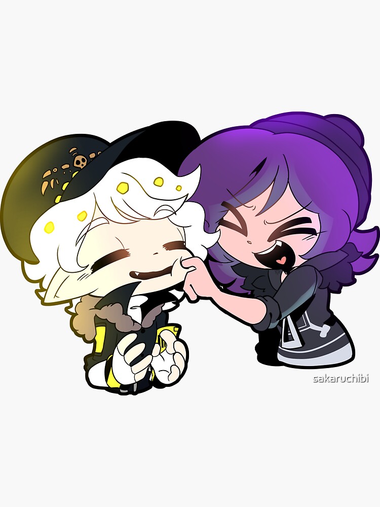 "Human N and Uzi" Sticker for Sale by sakaruchibi | Redbubble