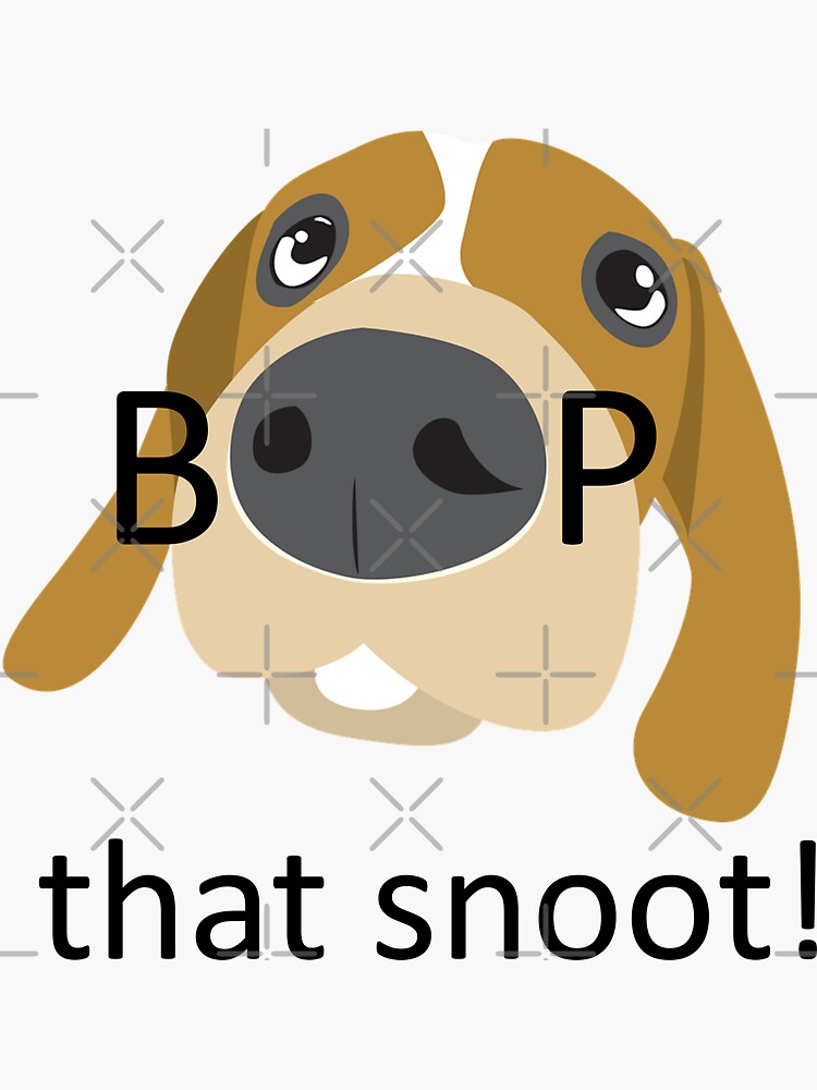 "Boop that snoot! - Beagle Dog Meme" Sticker for Sale by jadespear ...