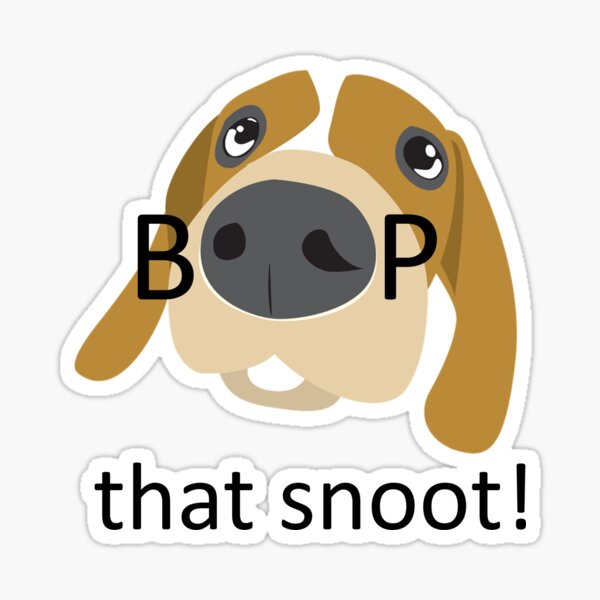 "Boop that snoot! - Beagle Dog Meme" Sticker for Sale by jadespear ...