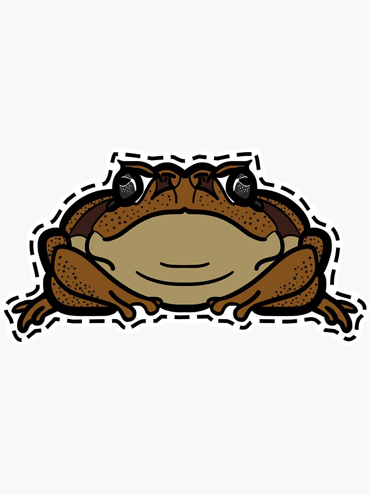 "Cane Toad" Sticker for Sale by mu-la | Redbubble