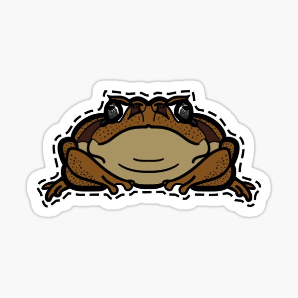 "Cane Toad" Sticker for Sale by mu-la | Redbubble