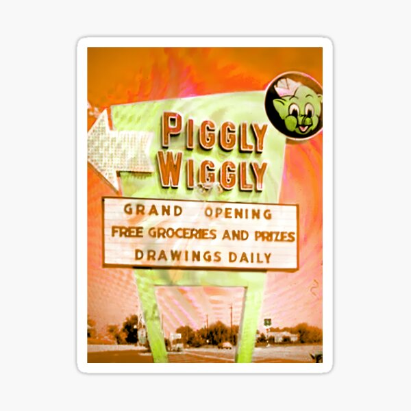 "The Piggly Wiggly" Sticker for Sale by SmokeandAshDix | Redbubble