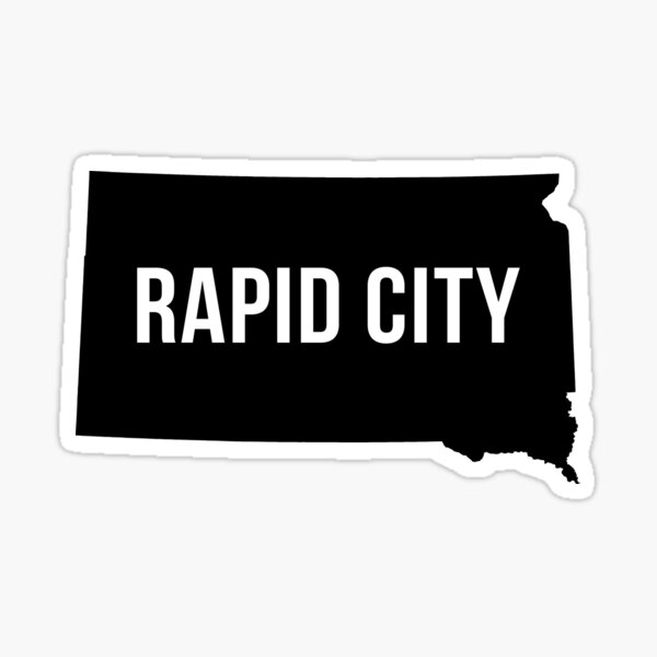 "Rapid City, South Dakota Silhouette" Sticker for Sale by CartoCreative ...