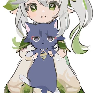 " Scaramouche . Dendro archon. Genshin Impact. Nahida. Cat" Sticker for ...