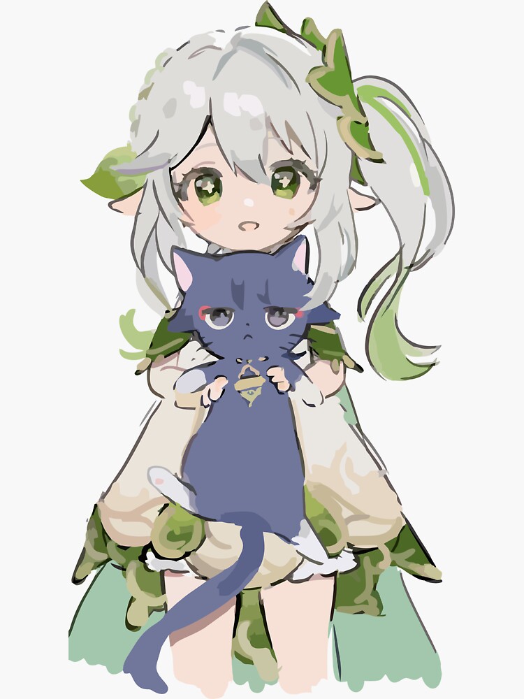 " Scaramouche . Dendro archon. Genshin Impact. Nahida. Cat" Sticker for ...