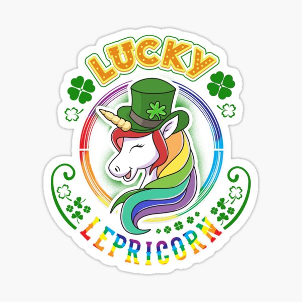"Lucky Lepricorn St. Patrick's Design For Kids" Sticker for Sale by ...