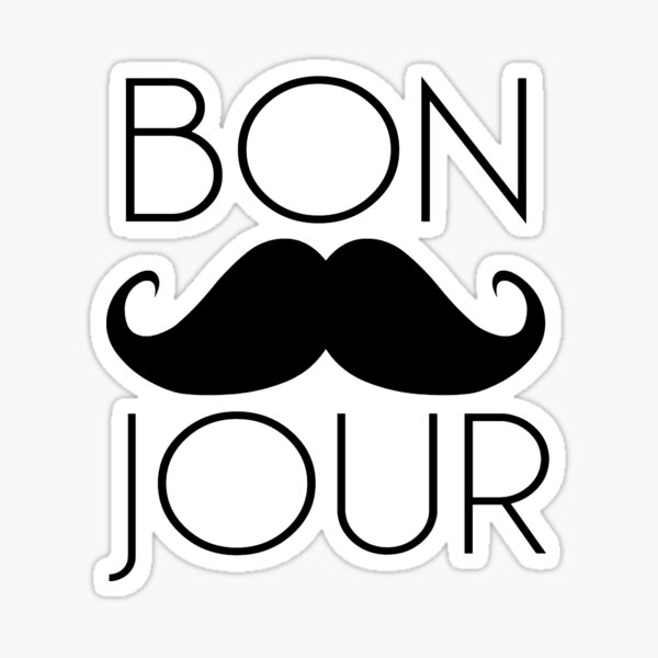 "Bonjour!" Sticker for Sale by swan-girls | Redbubble