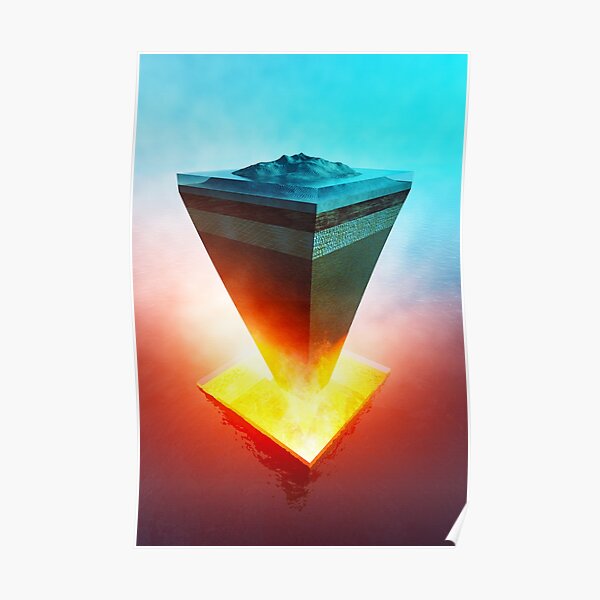 "Earth core structure cross-section" Poster for Sale by johanswanepoel ...