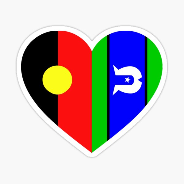 "Aboriginal and Torres Strait Heart Flags" Sticker for Sale by ...