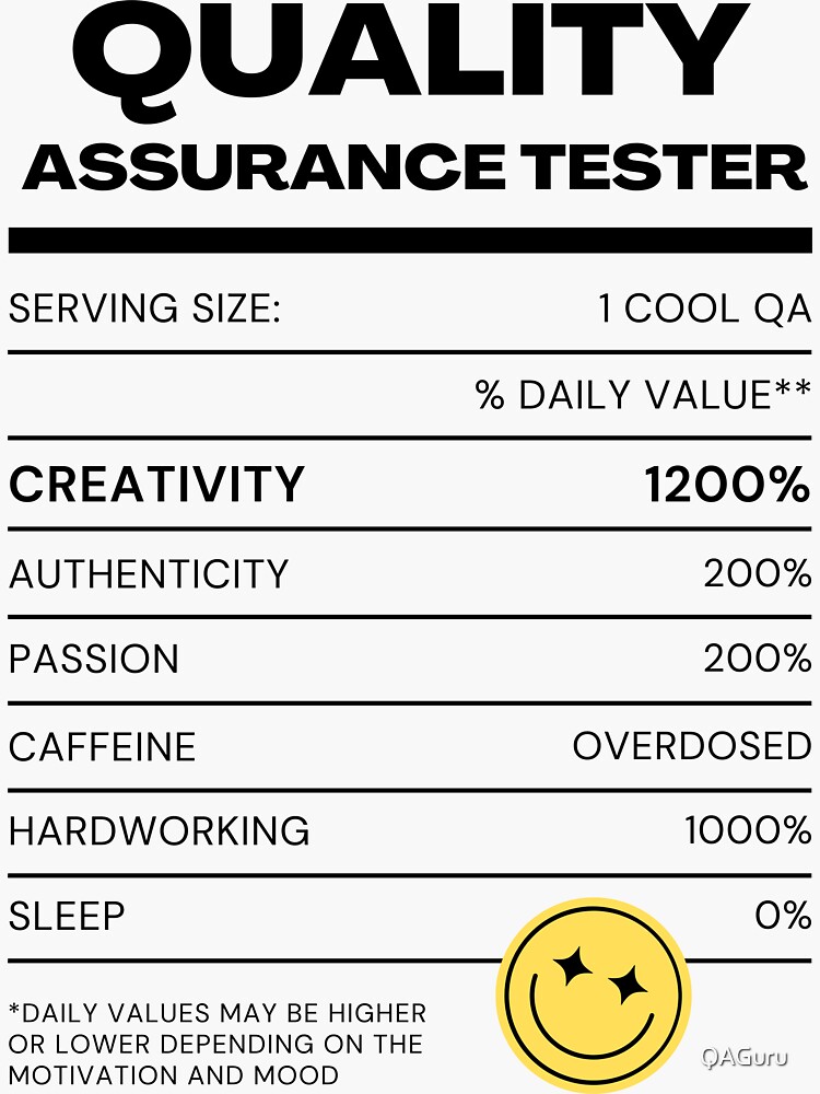 "Quality Assurance Tester" Sticker for Sale by QAGuru | Redbubble