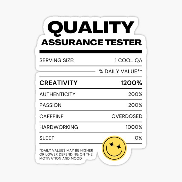 "Quality Assurance Tester" Sticker for Sale by QAGuru | Redbubble